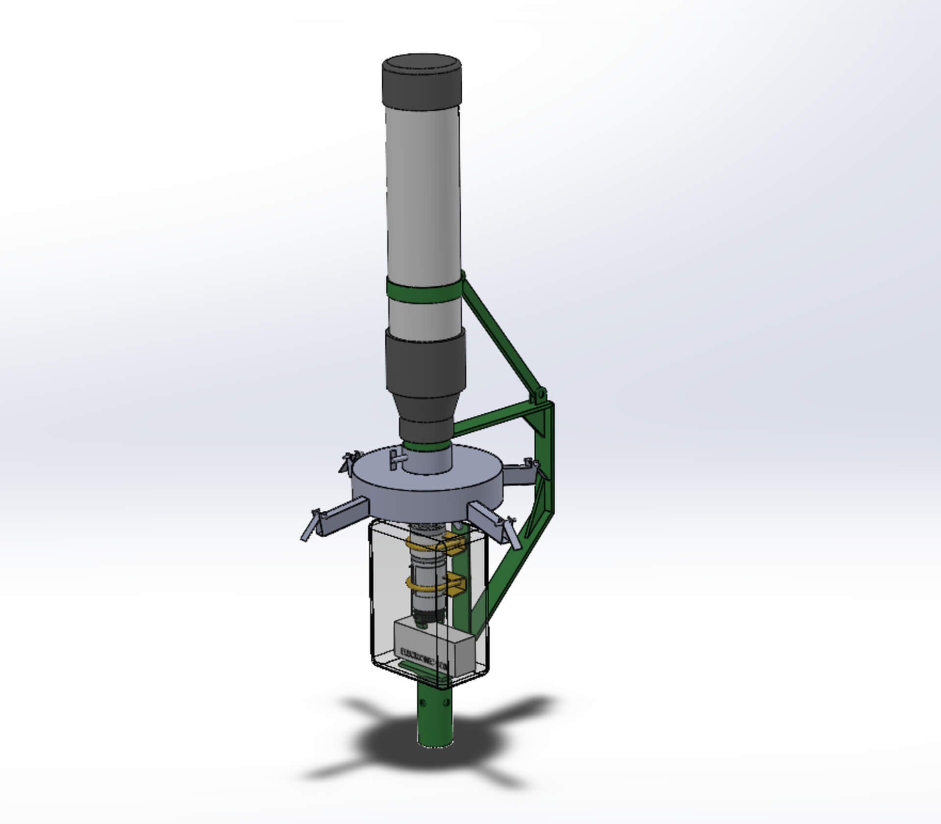 Rotary Centrifugal Fish Feeder Spreader - 3D Model by surf3d