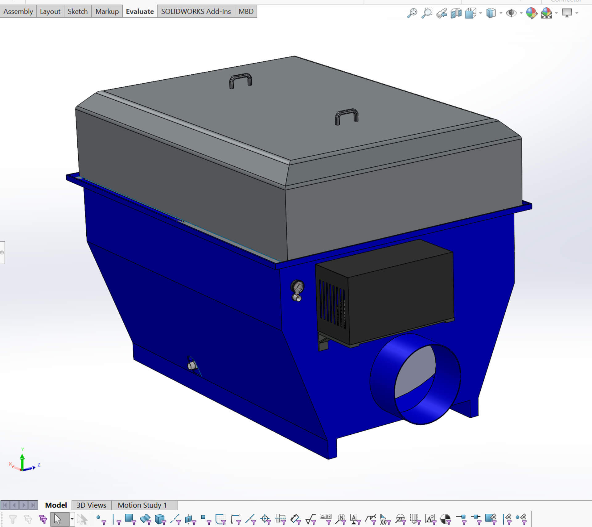 Rotary Drum Filter - 3D Model by surf3d