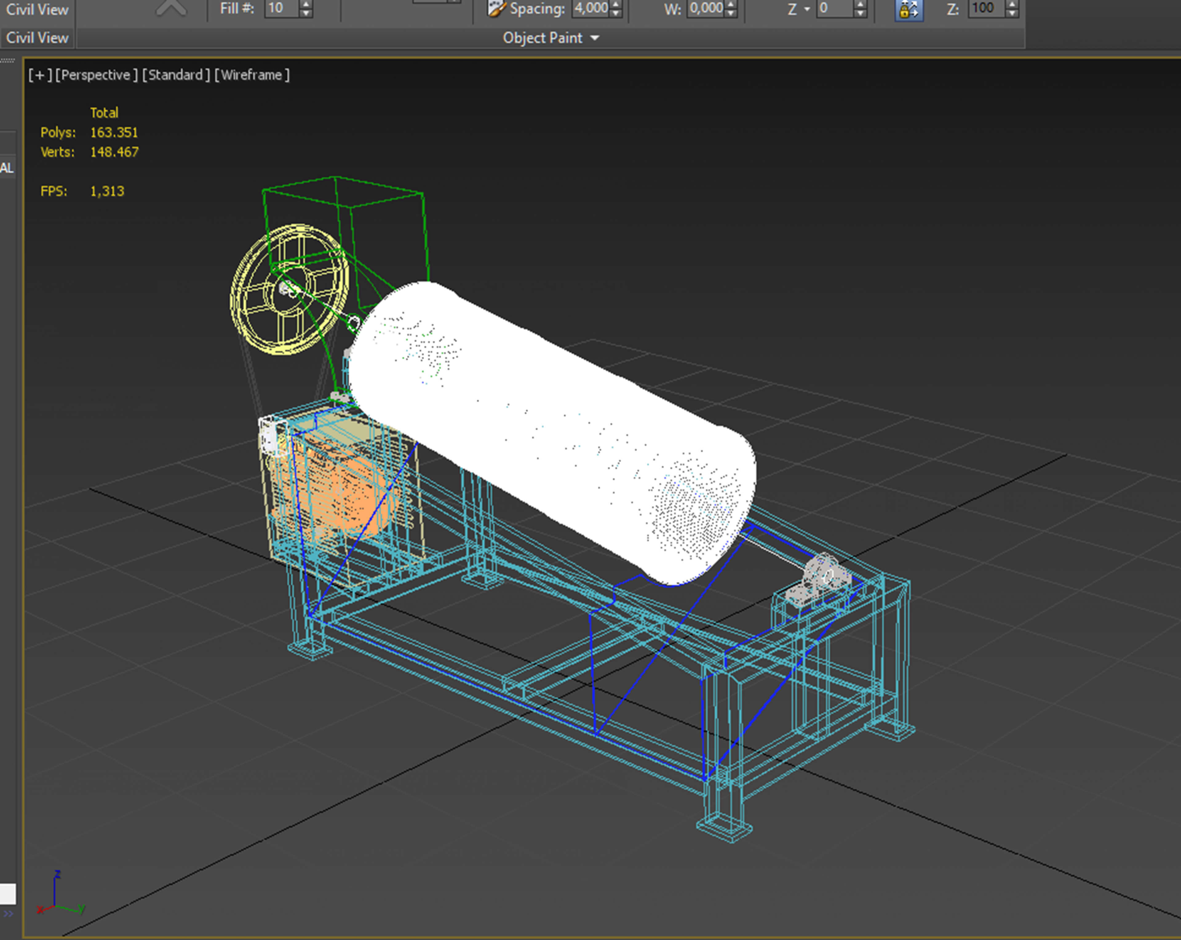 Rotary Drum Sand Sieve Machine Industrial Sieving Screen - 3D Model by ...