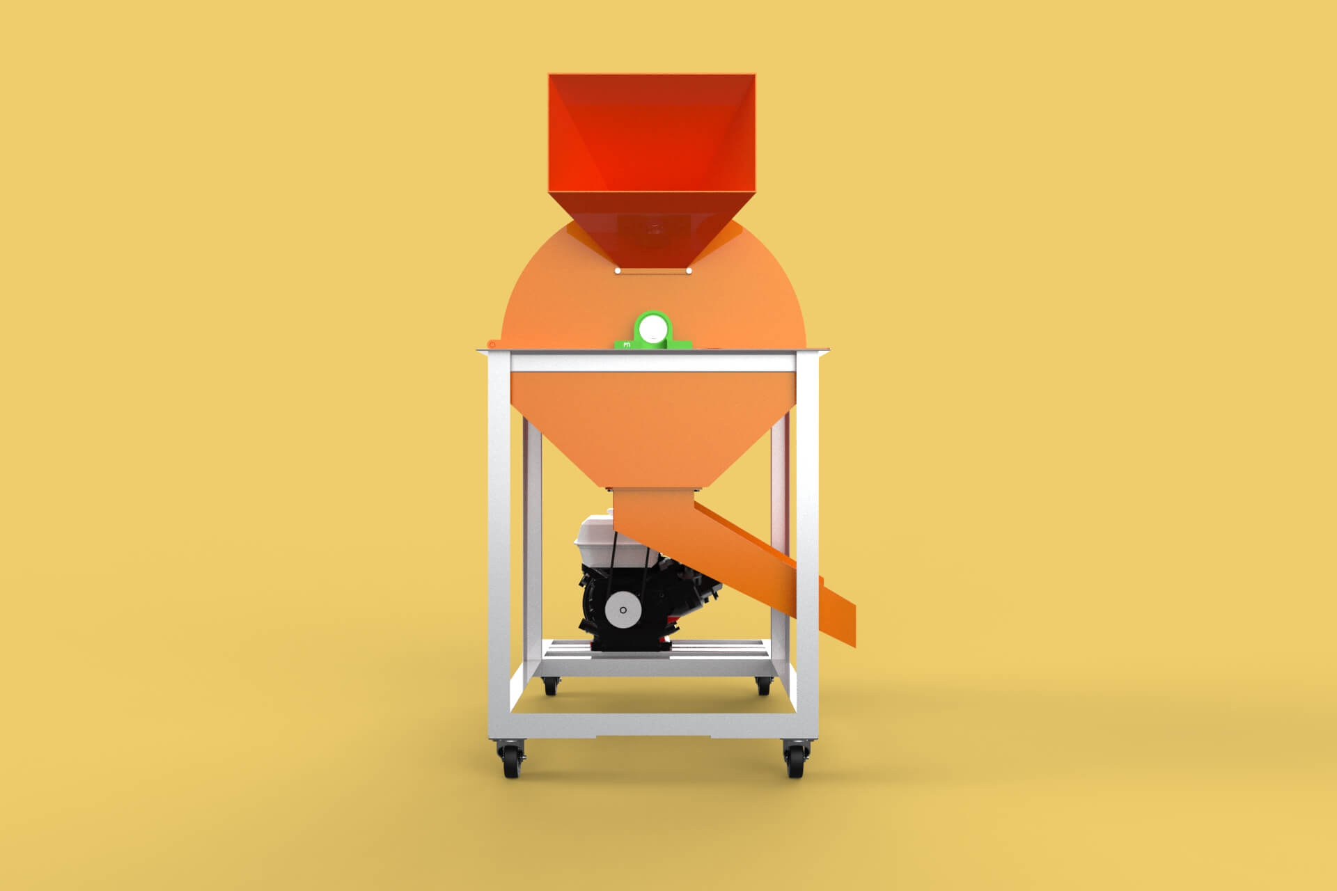 Rubbish Shredder Crusher Machine Waste Garbage Cut Composter - 3D Model ...