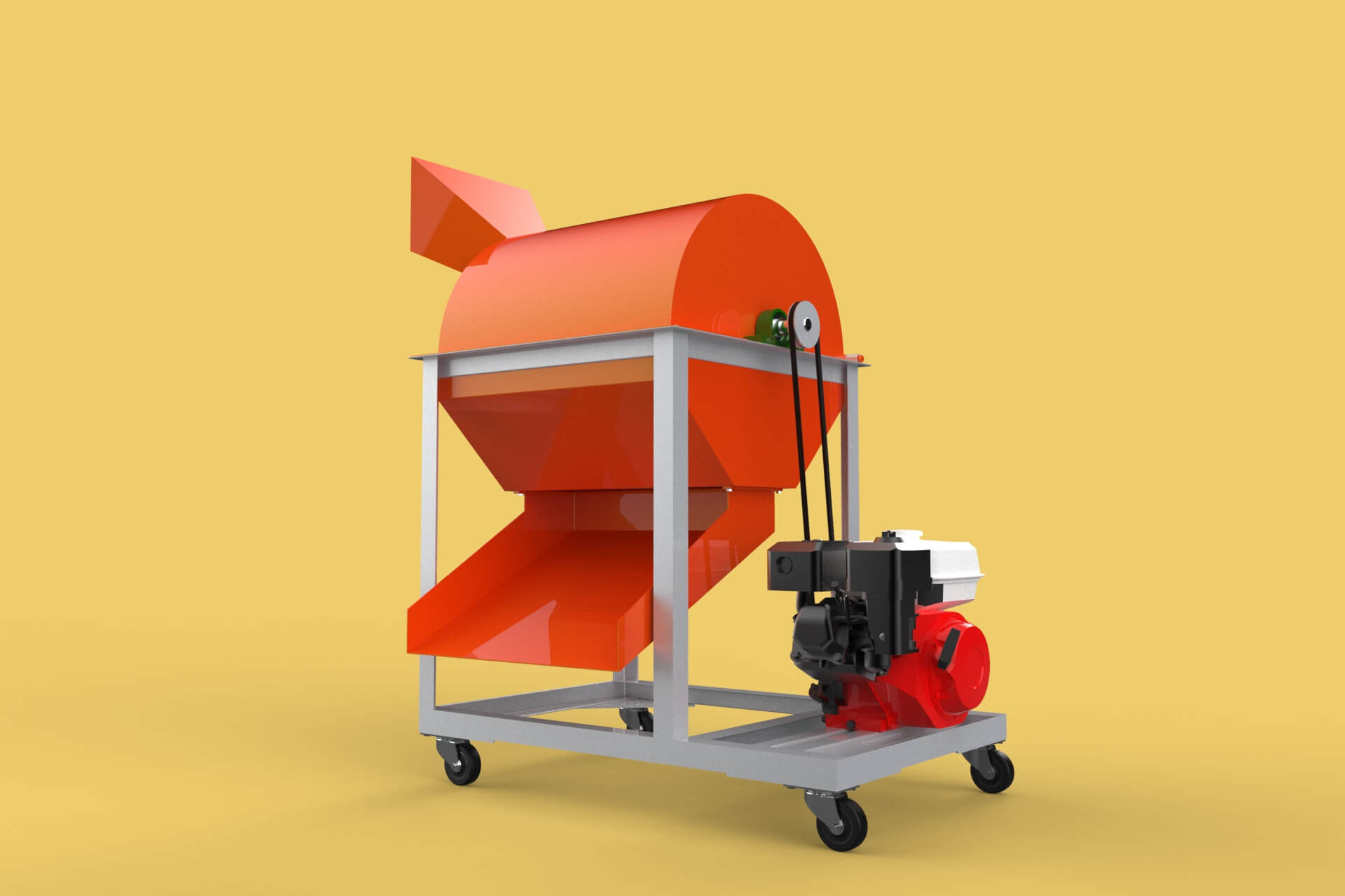 Rubbish Shredder Crusher Machine Waste Garbage Cut Composter - 3D Model ...