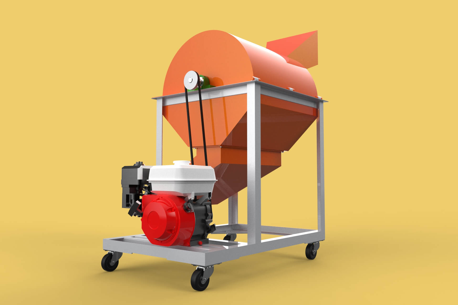 Rubbish Shredder Crusher Machine Waste Garbage Cut Composter - 3D Model ...