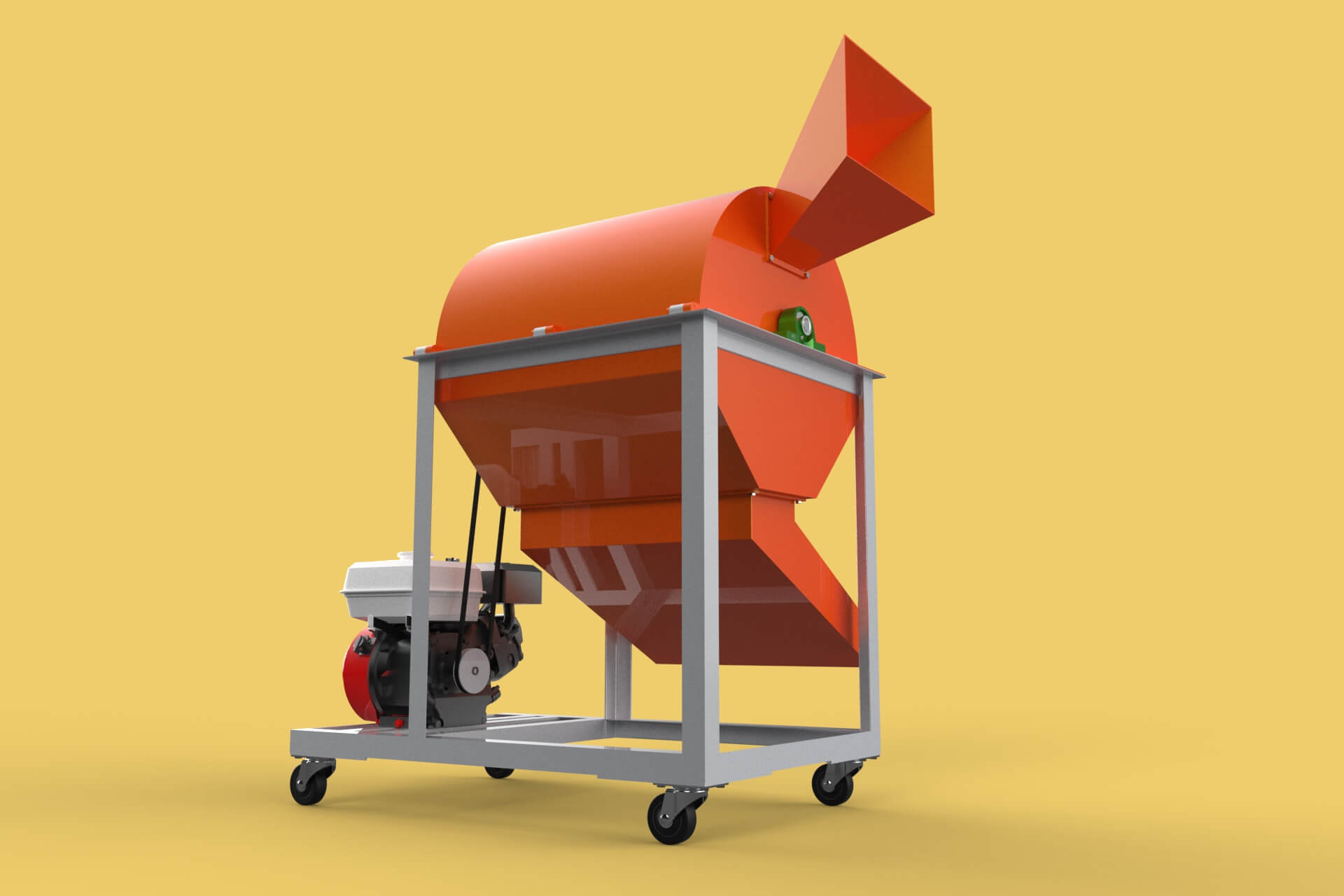 Rubbish Shredder Crusher Machine Waste Garbage Cut Composter - 3D Model ...