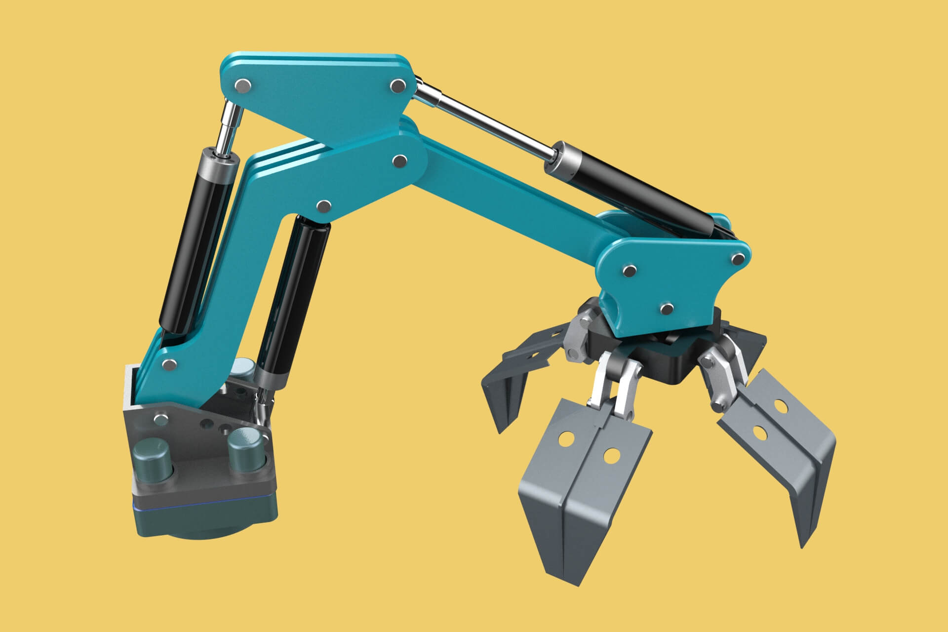 Scrap Rubbish Garbage Waste Loader Grabber Crane Lifting Ton - 3D Model ...