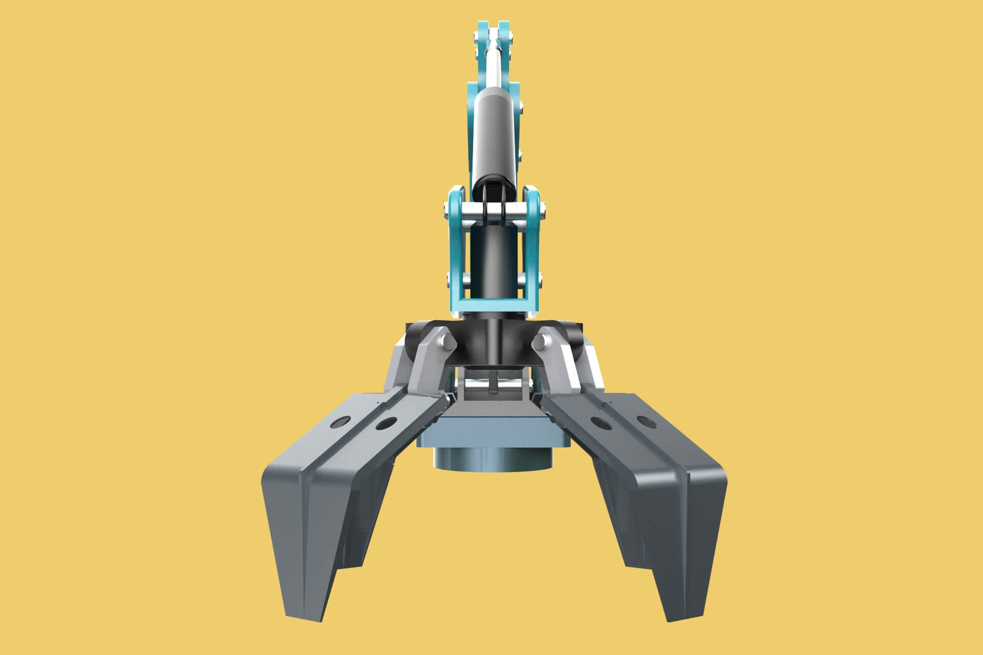 Scrap Rubbish Garbage Waste Loader Grabber Crane Lifting Ton - 3D Model ...