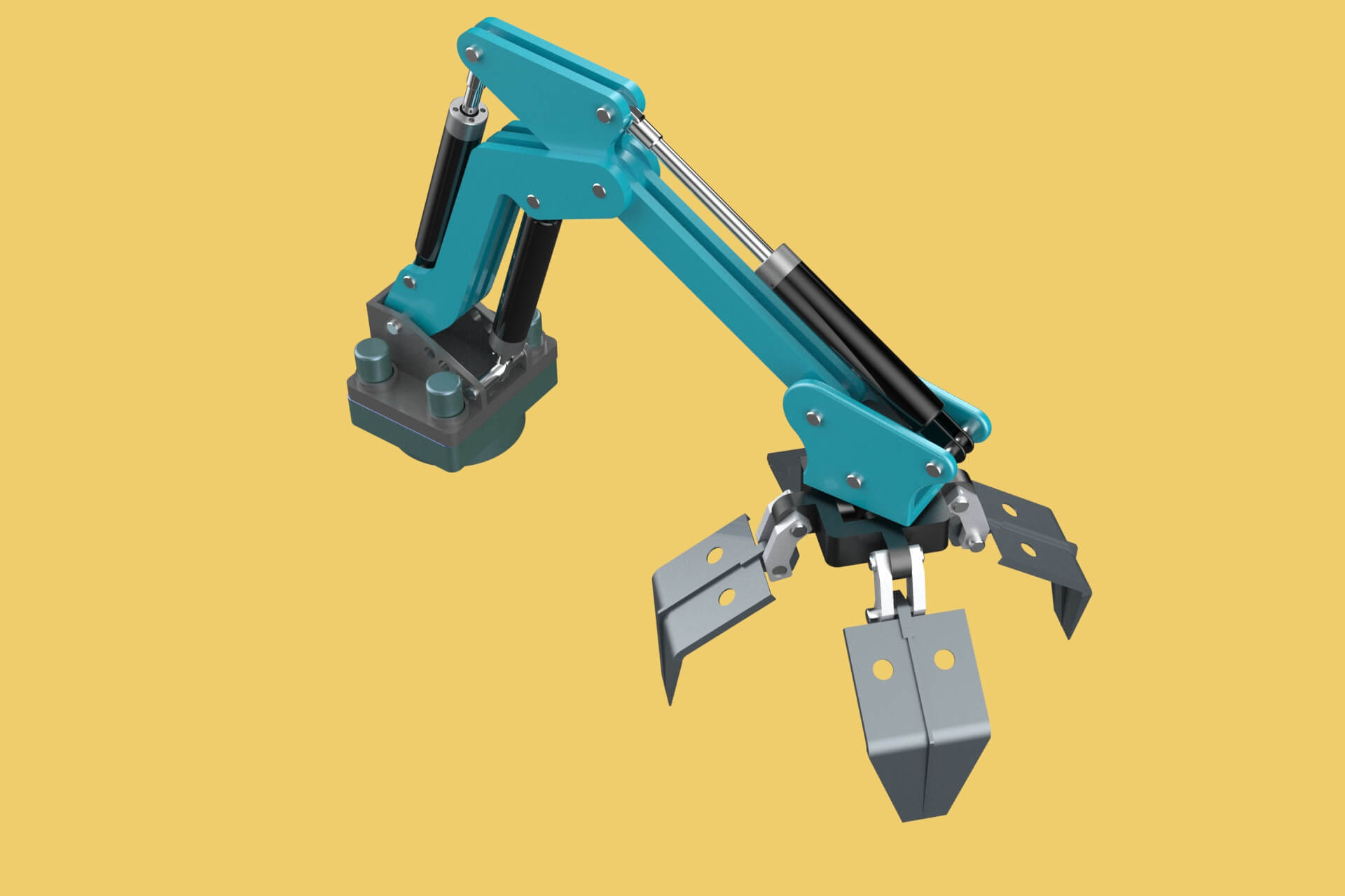 Scrap Rubbish Garbage Waste Loader Grabber Crane Lifting Ton - 3D Model ...