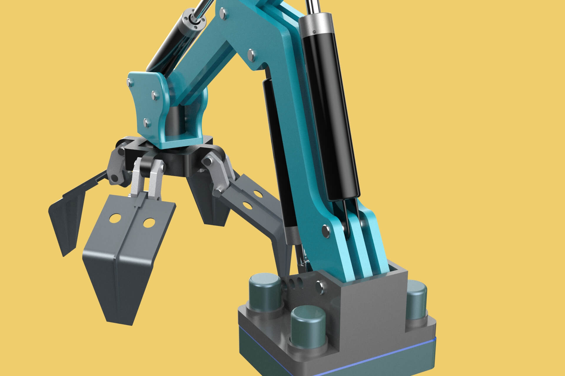 Scrap Rubbish Garbage Waste Loader Grabber Crane Lifting Ton - 3D Model ...