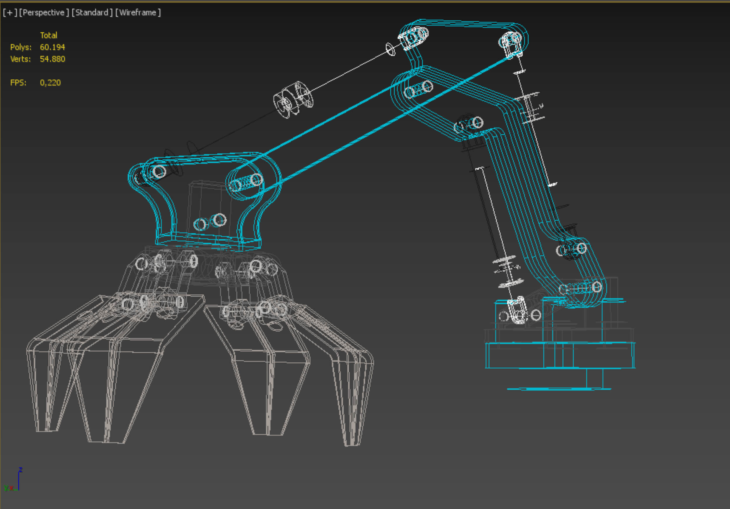 Scrap Rubbish Garbage Waste Loader Grabber Crane Lifting Ton - 3D Model ...