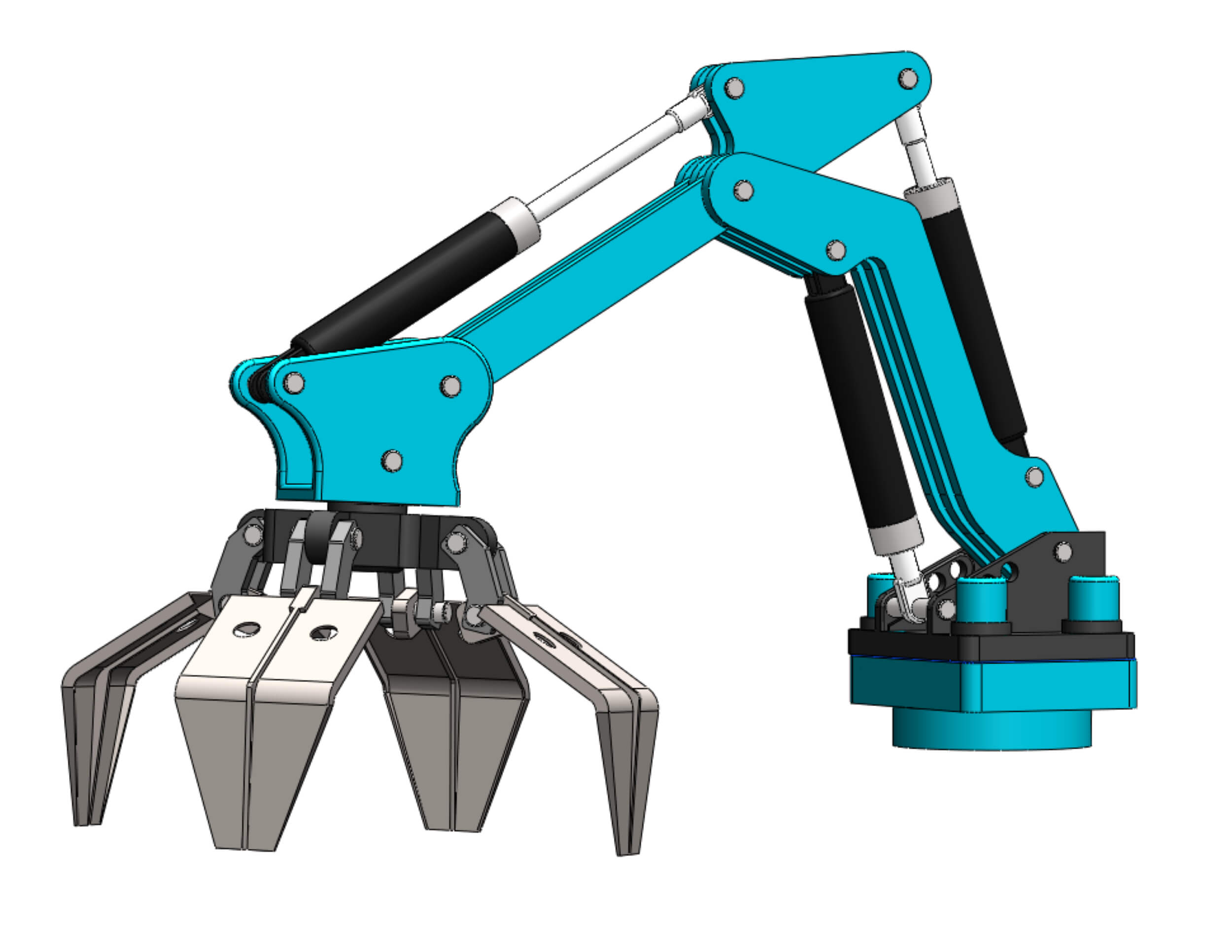 Scrap Rubbish Garbage Waste Loader Grabber Crane Lifting Ton - 3D Model ...