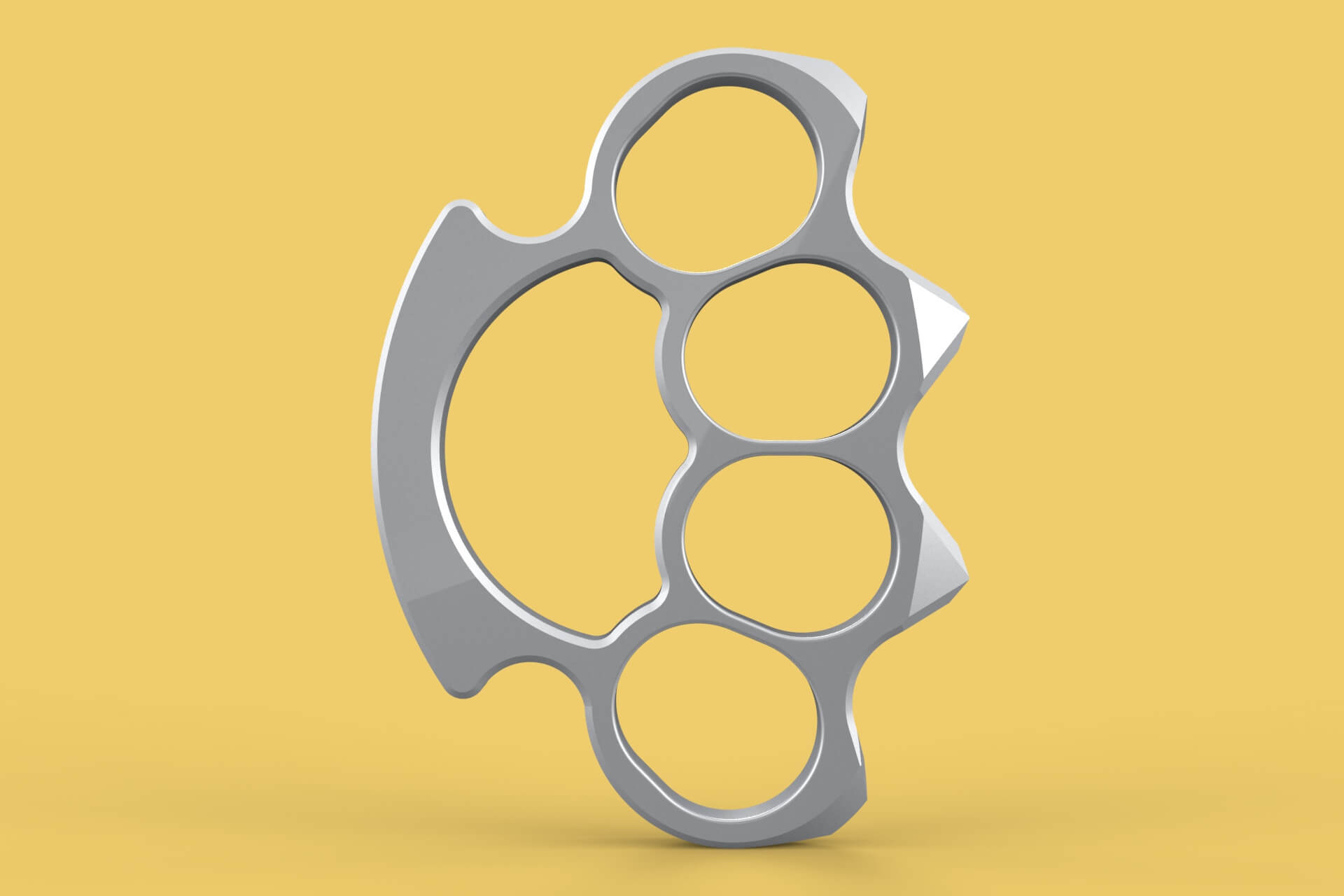 Self Defense Knuckle Duster Brass Knuckles Fist Load Grip - 3D Model by ...