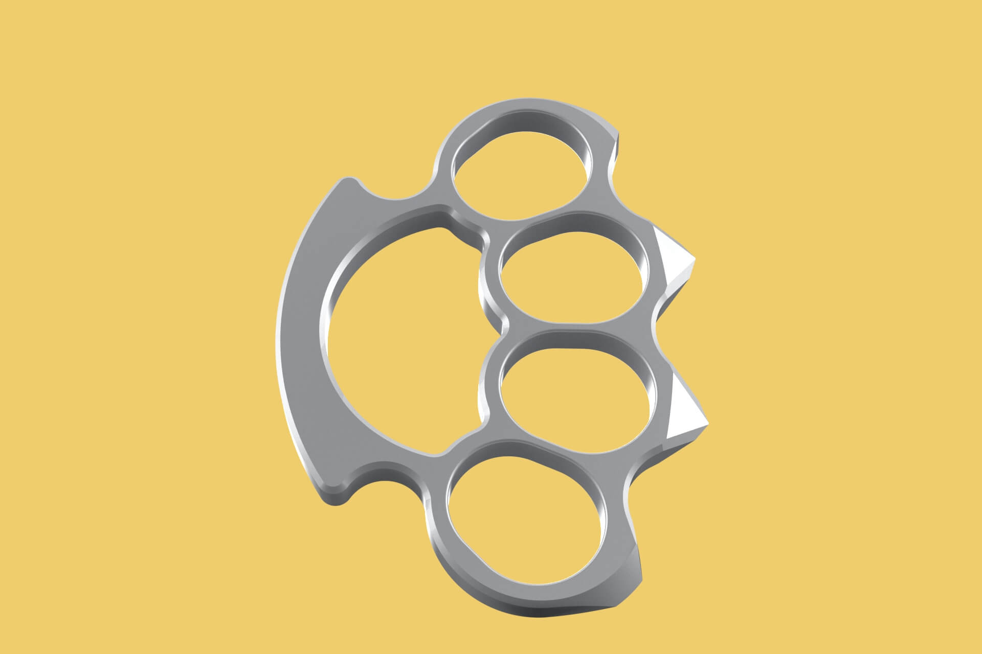 Self Defense Knuckle Duster Brass Knuckles Fist Load Grip - 3D Model by ...