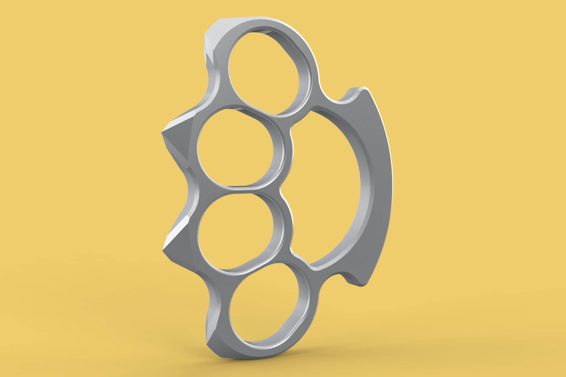 Self Defense Knuckle Duster Brass Knuckles Fist Load Grip - 3D Model by ...