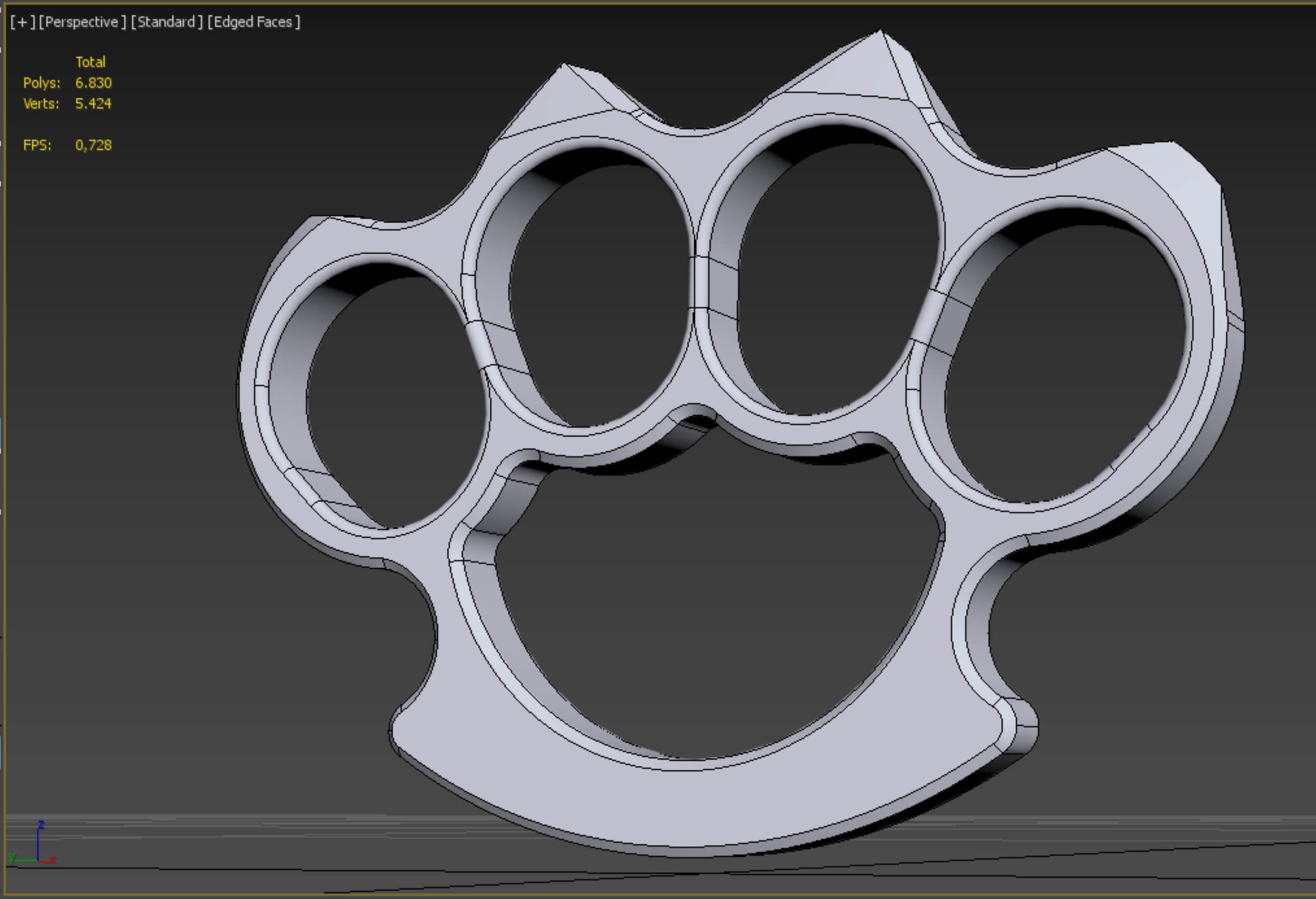 Self Defense Knuckle Duster Brass Knuckles Fist Load Grip - 3D Model by ...