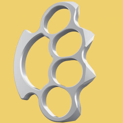 Self Defense Knuckle Duster Brass Knuckles Fist Load Grip - 3D Model by ...