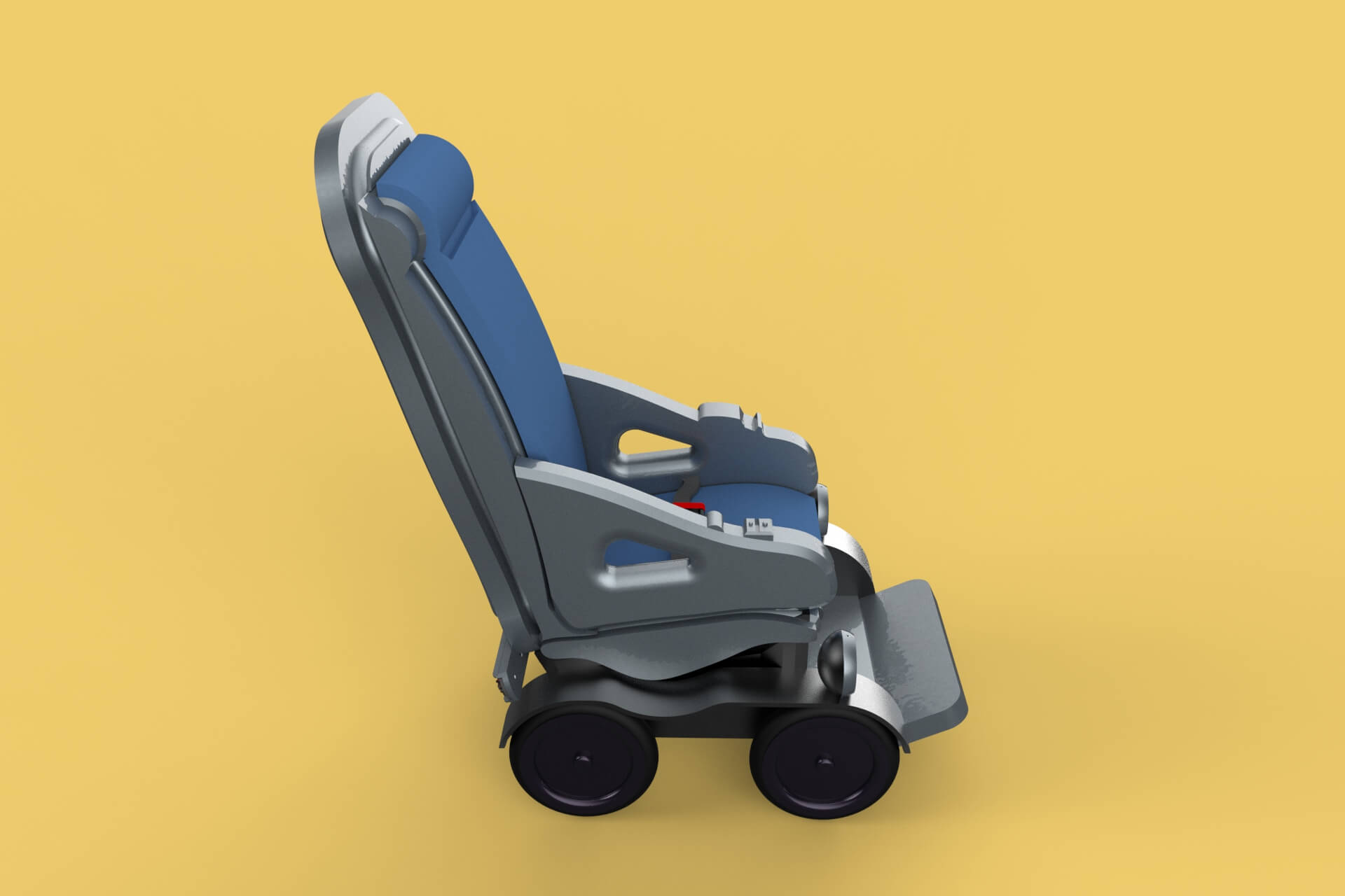 Self-Driving Smart Electric Wheelchair Autonomous Robot Cart 3D Model ...