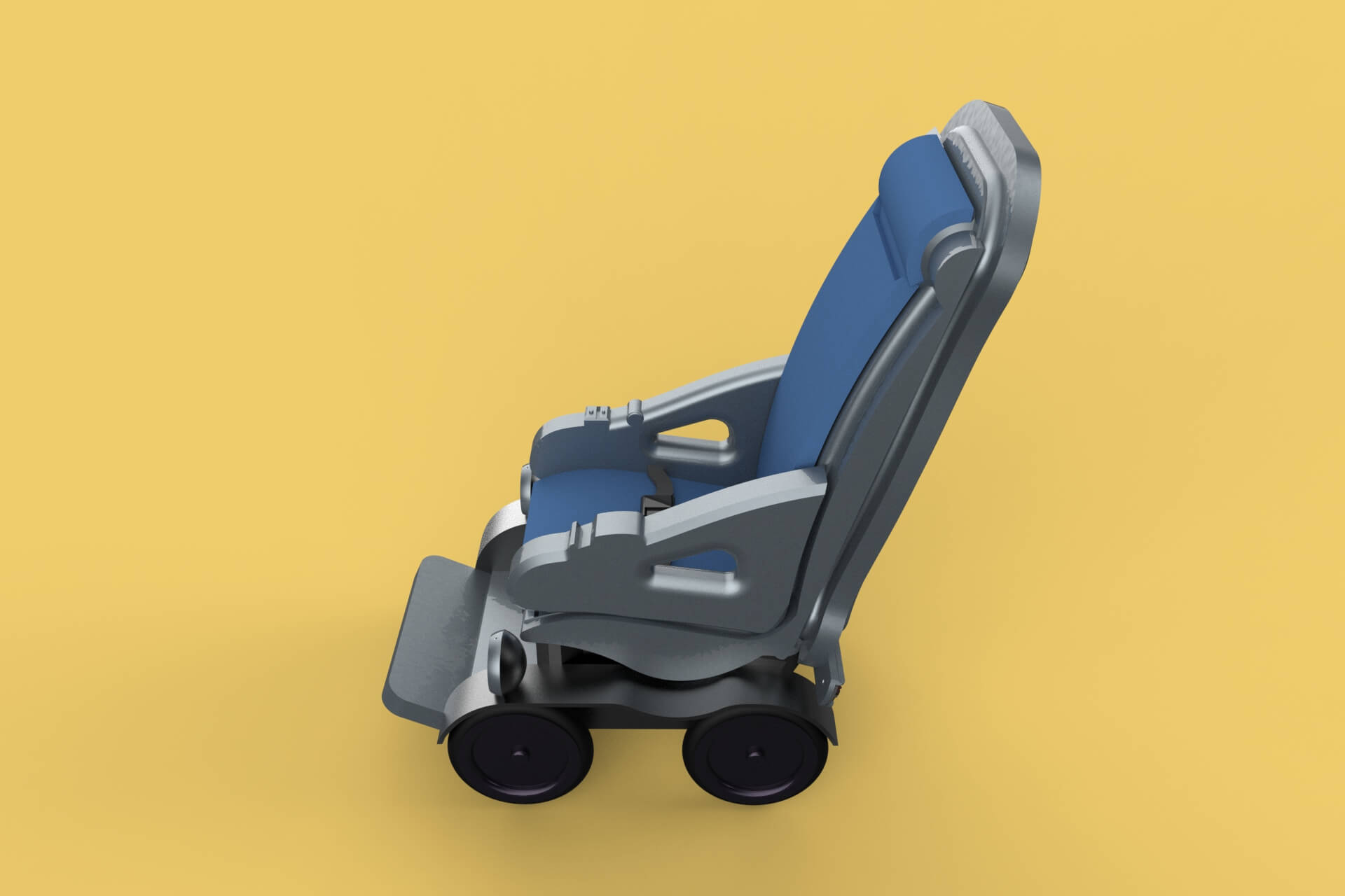 Self-Driving Smart Electric Wheelchair Autonomous Robot Cart 3D Model ...