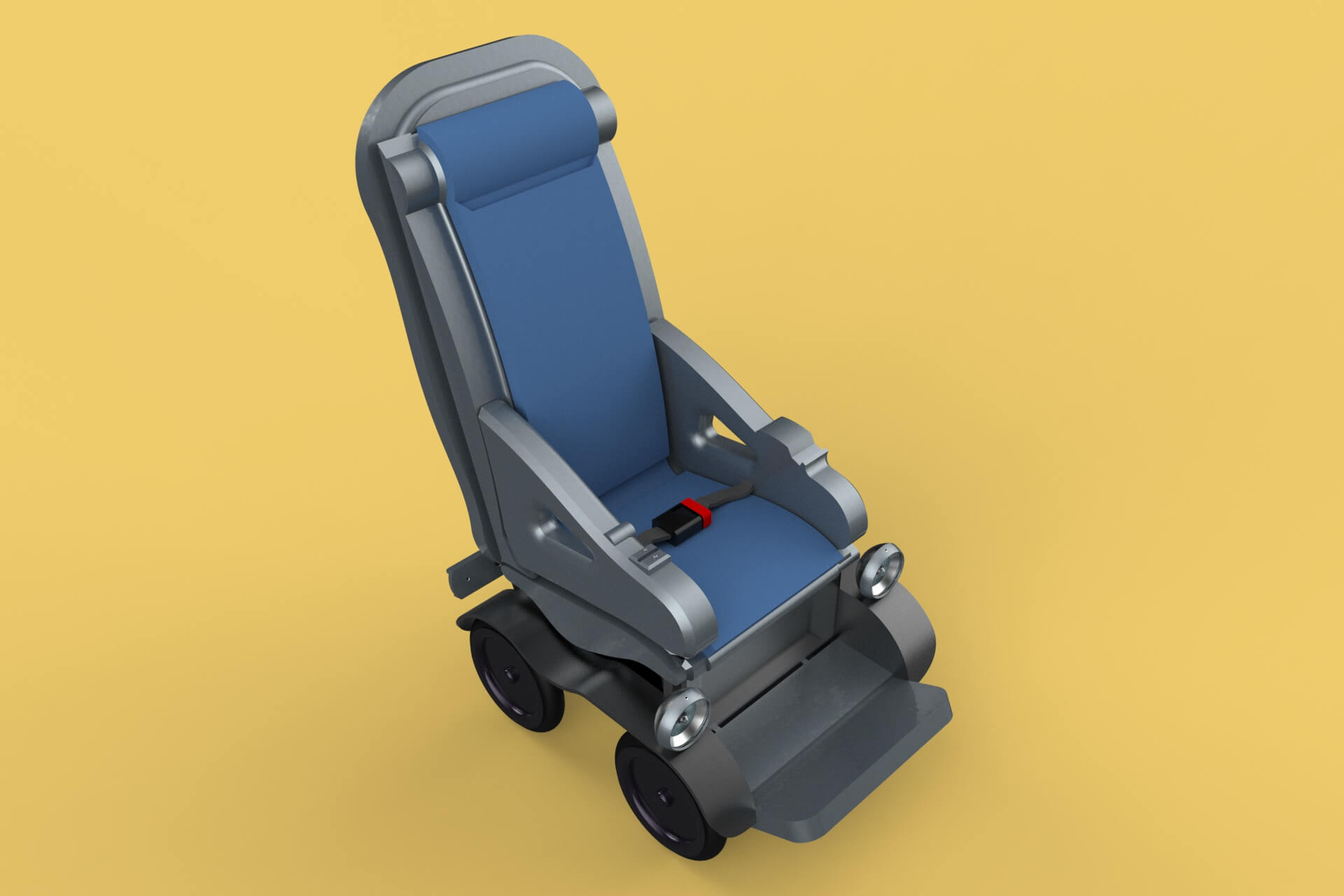 Self-Driving Smart Electric Wheelchair Autonomous Robot Cart 3D Model ...