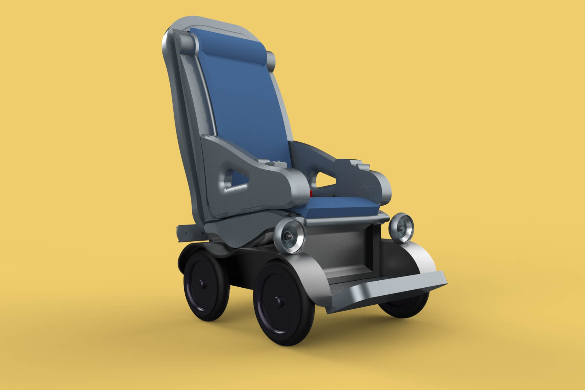 Self-Driving Smart Electric Wheelchair Autonomous Robot Cart 3D Model ...