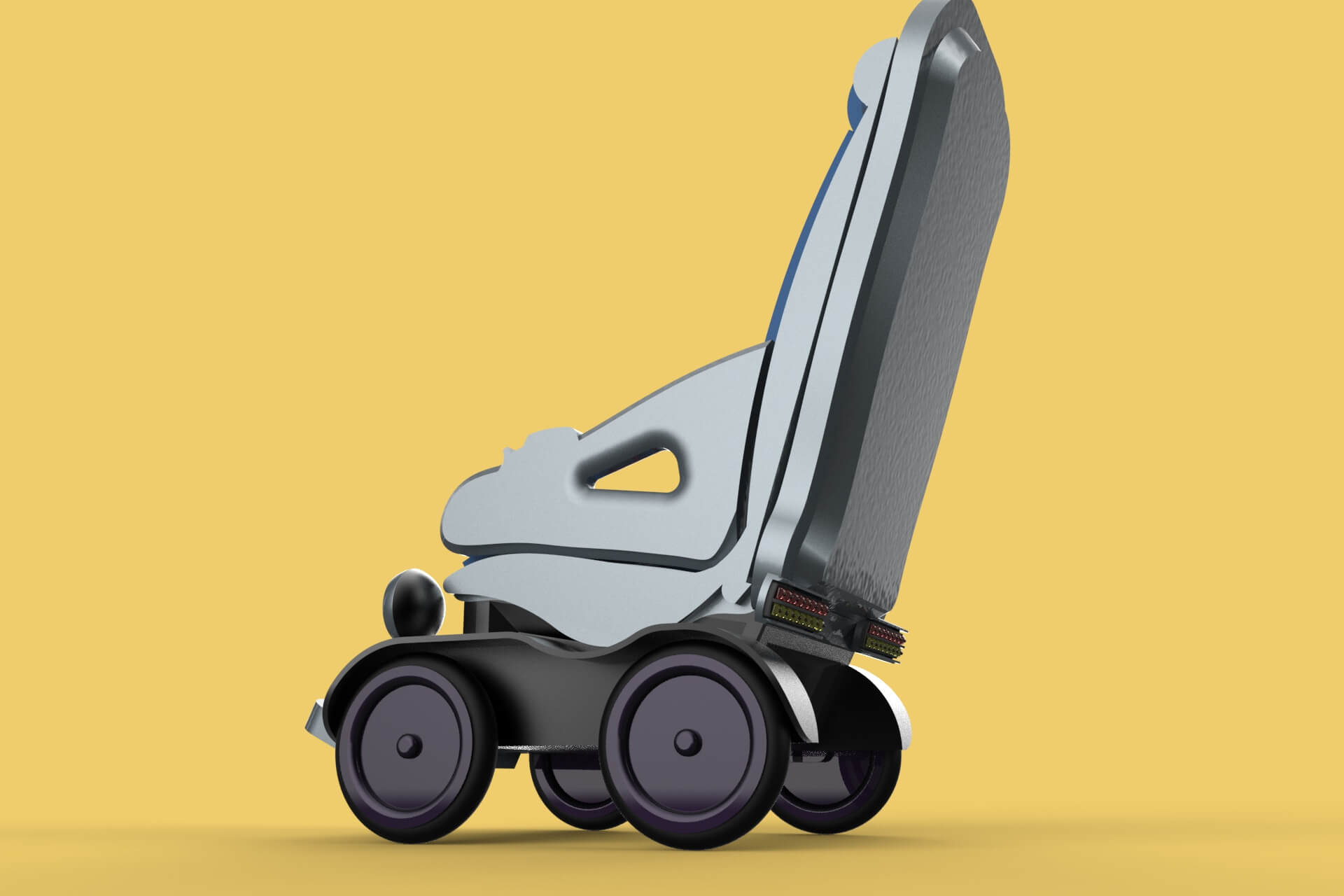 Self-Driving Smart Electric Wheelchair Autonomous Robot Cart 3D Model ...