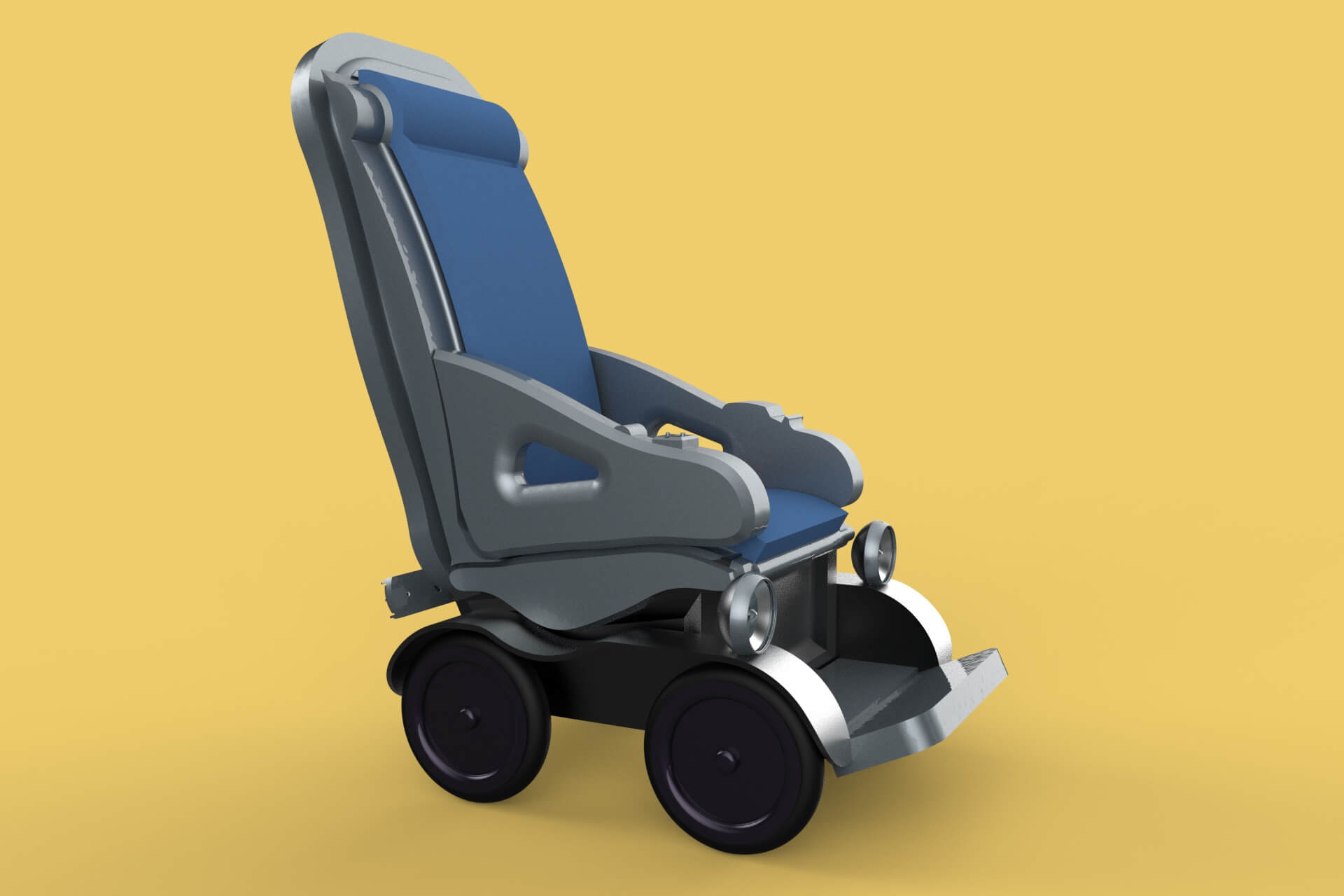 Self-Driving Smart Electric Wheelchair Autonomous Robot Cart 3D Model by surf3d