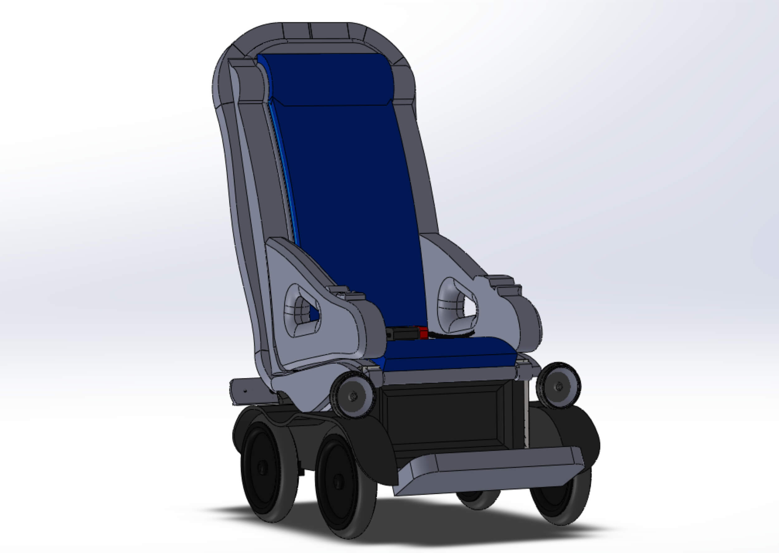 Self-Driving Smart Electric Wheelchair Autonomous Robot Cart 3D Model by surf3d