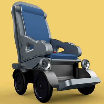 Self-Driving Smart Electric Wheelchair Autonomous Robot Cart 3D Model ...