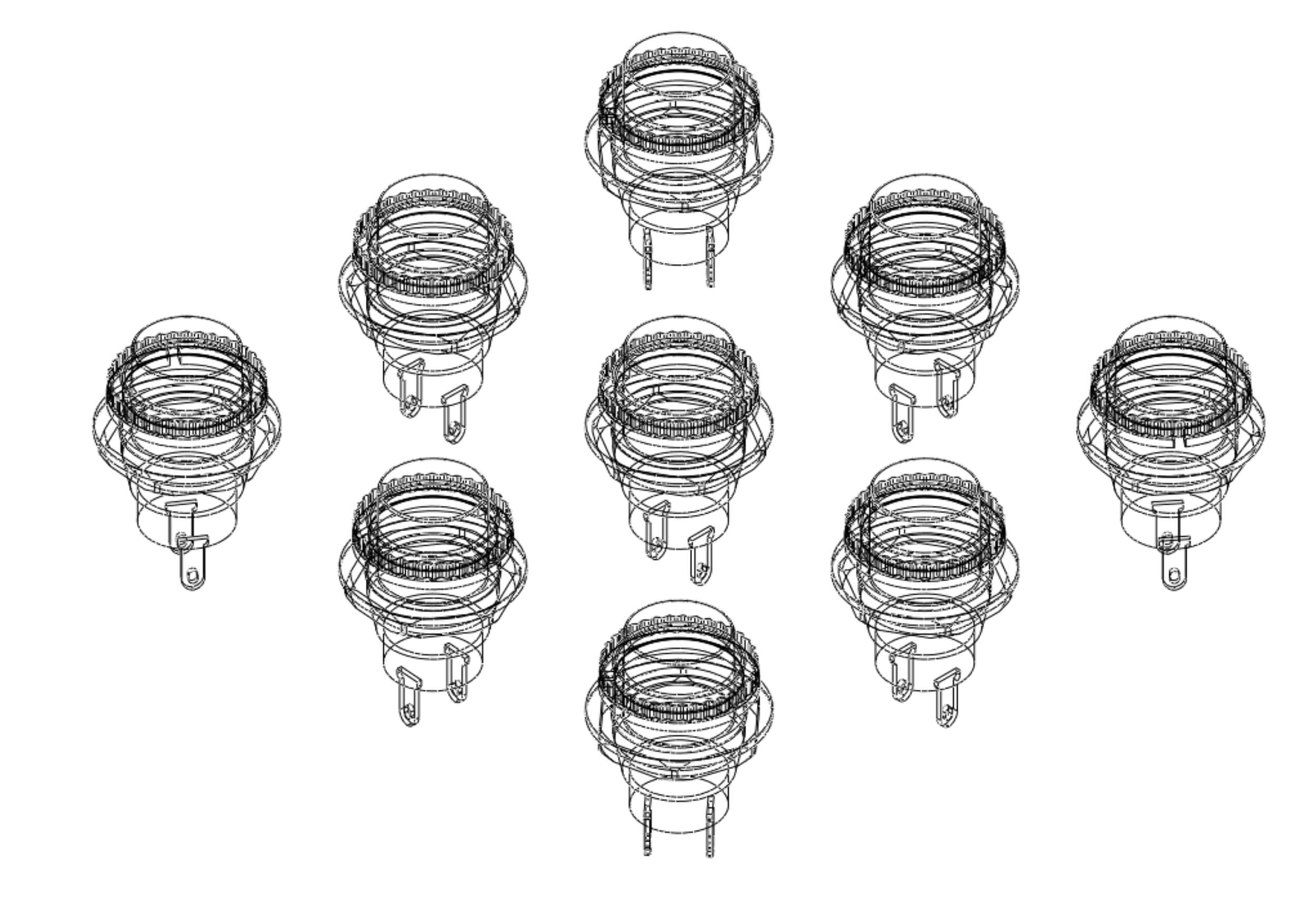 Set Colorful Push Button Momentary Self Reset Press Switch 3 - 3D Model ...