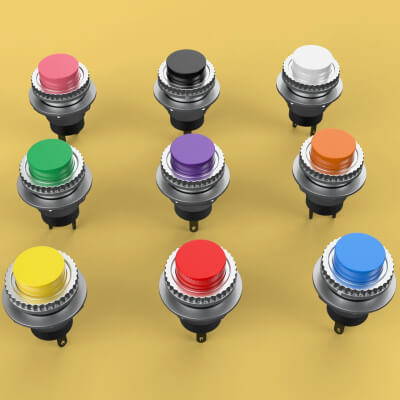 Set Colorful Push Button Momentary Self Reset Press Switch 3 - 3D Model ...