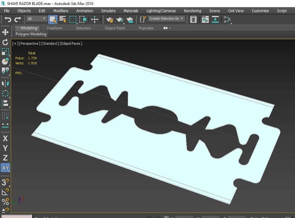 Razor Blade - 3D Model by surf3d