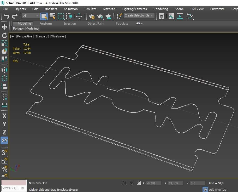Razor Blade - 3D Model by surf3d