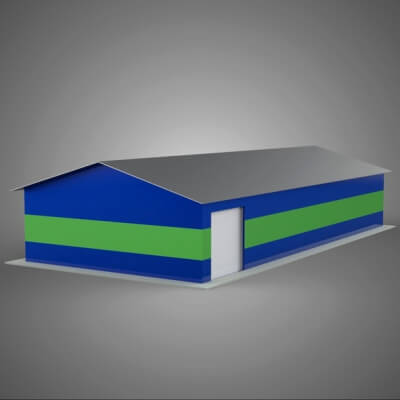 Blue Green Shelter for Shack Hut Hovel Cottage Shanty Crib - 3D Model ...