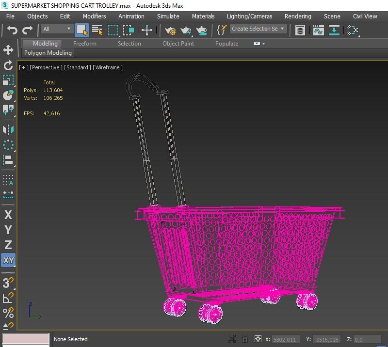 Shopping Cart Trolley - 3D Model by surf3d