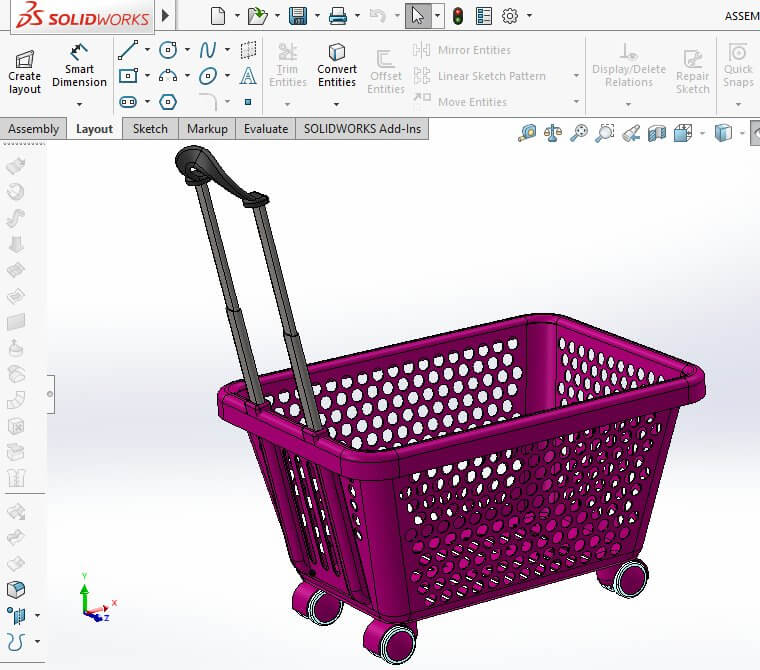 Shopping Cart Trolley - 3D Model by surf3d
