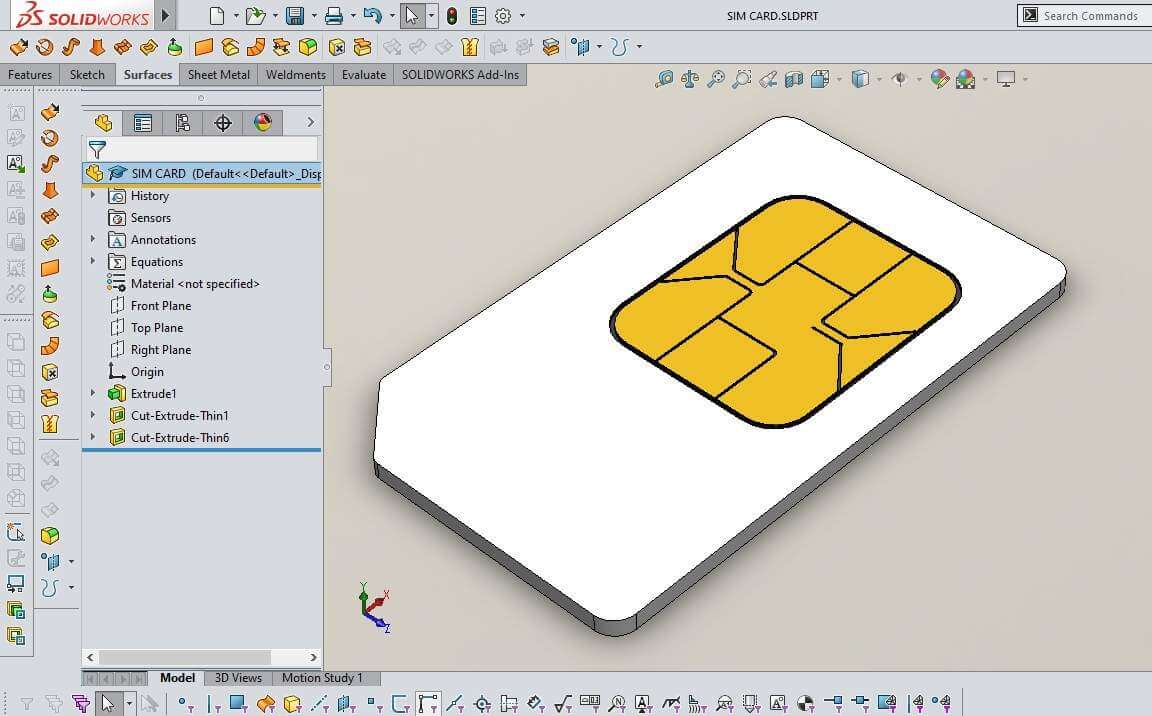 Sim Card - 3D Model by surf3d