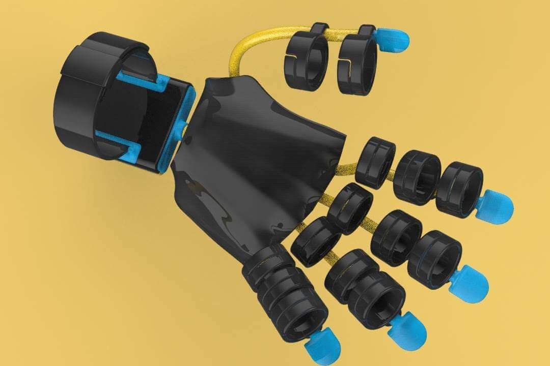 Smart Glove Exoskeleton Hand Robot - 3D Model by surf3d
