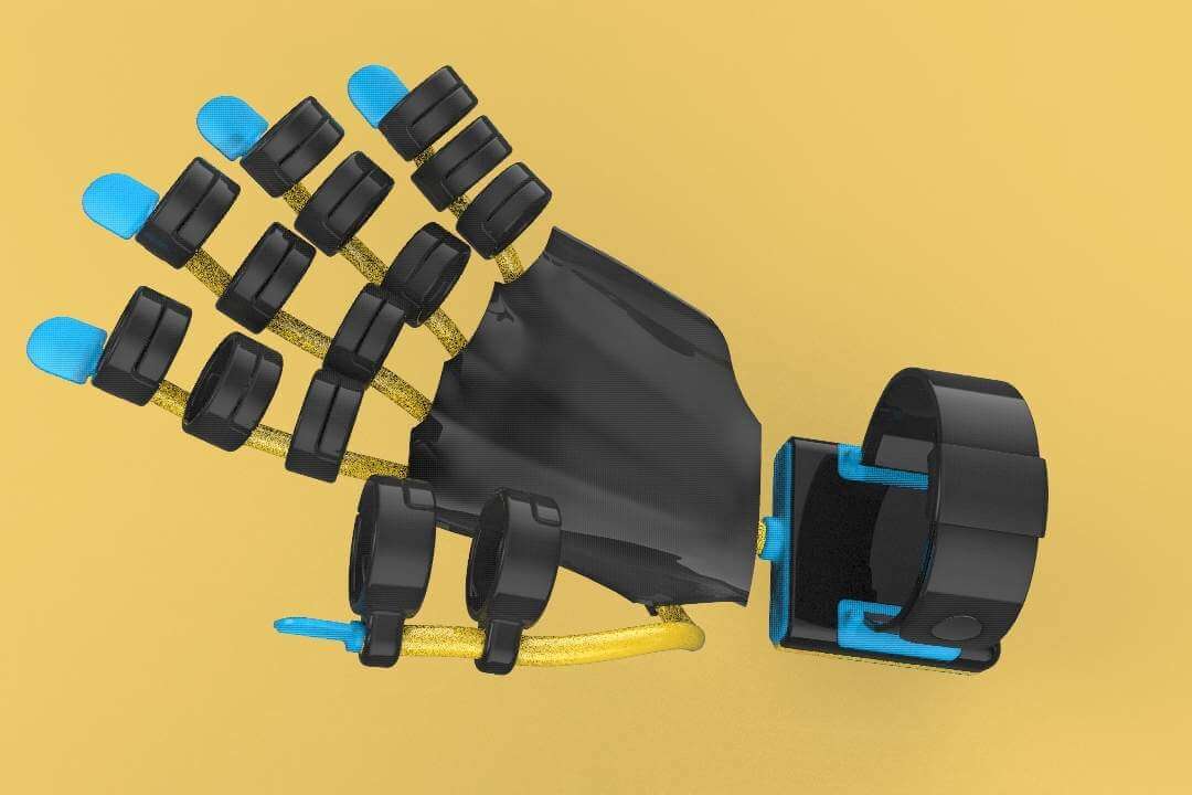 Smart Glove Exoskeleton Hand Robot - 3D Model by surf3d