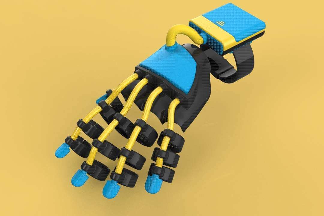 Smart Glove Exoskeleton Hand Robot - 3D Model by surf3d