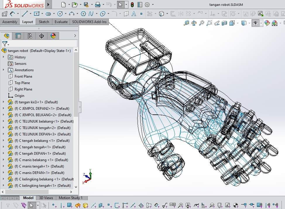 Smart Glove Exoskeleton Hand Robot - 3D Model by surf3d