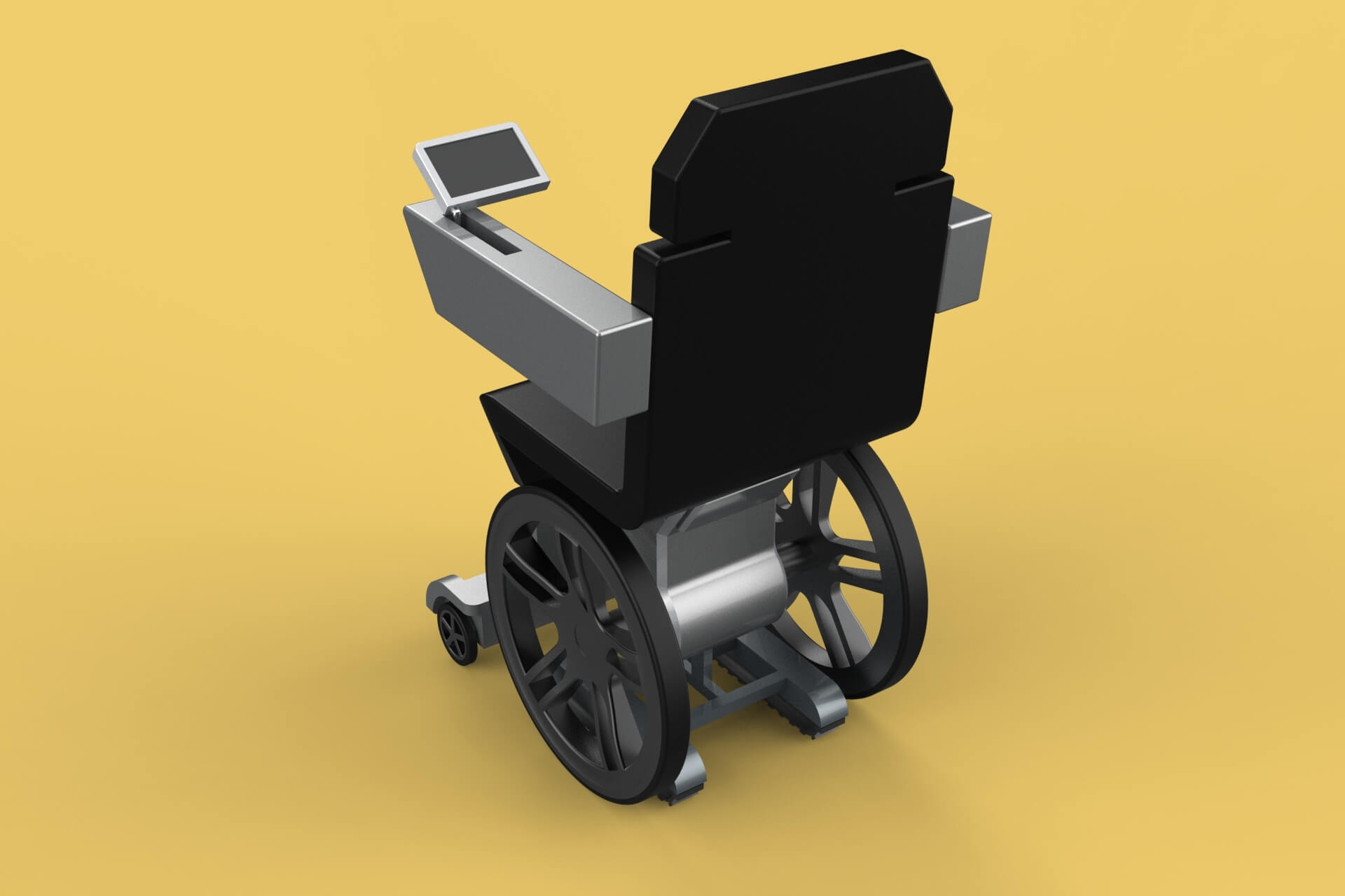 Smart Wheelchair Electric Autonomous Robot Climbing Stairs - 3D Model ...