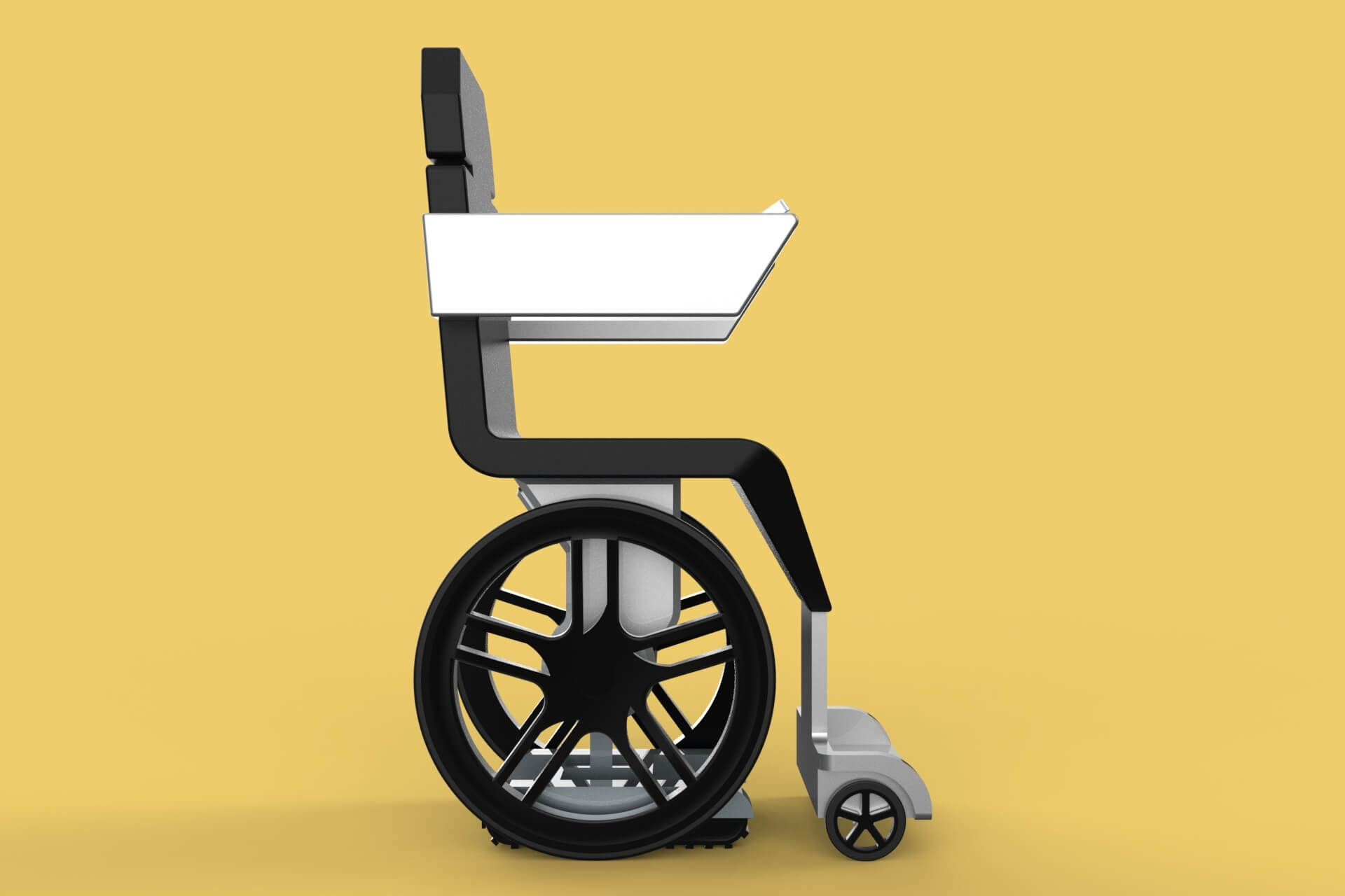 Smart Wheelchair Electric Autonomous Robot Climbing Stairs - 3D Model ...