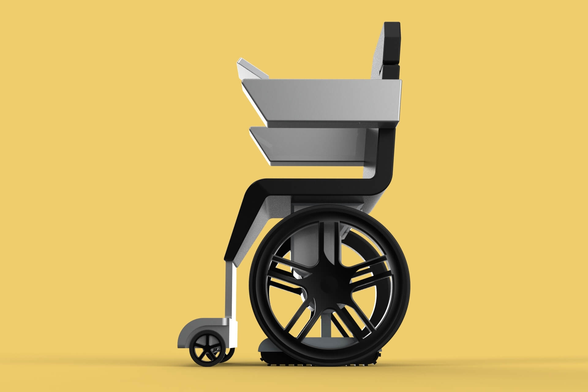 Smart Wheelchair Electric Autonomous Robot Climbing Stairs - 3D Model ...