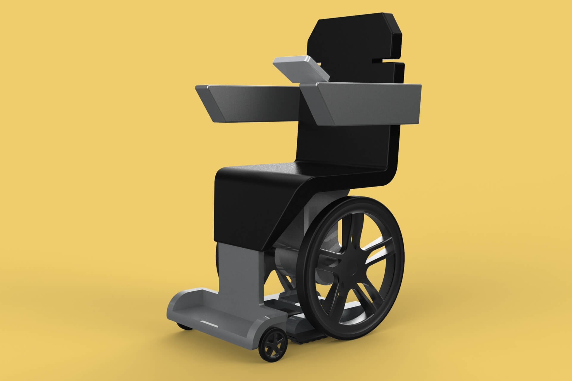 Smart Wheelchair Electric Autonomous Robot Climbing Stairs - 3D Model ...