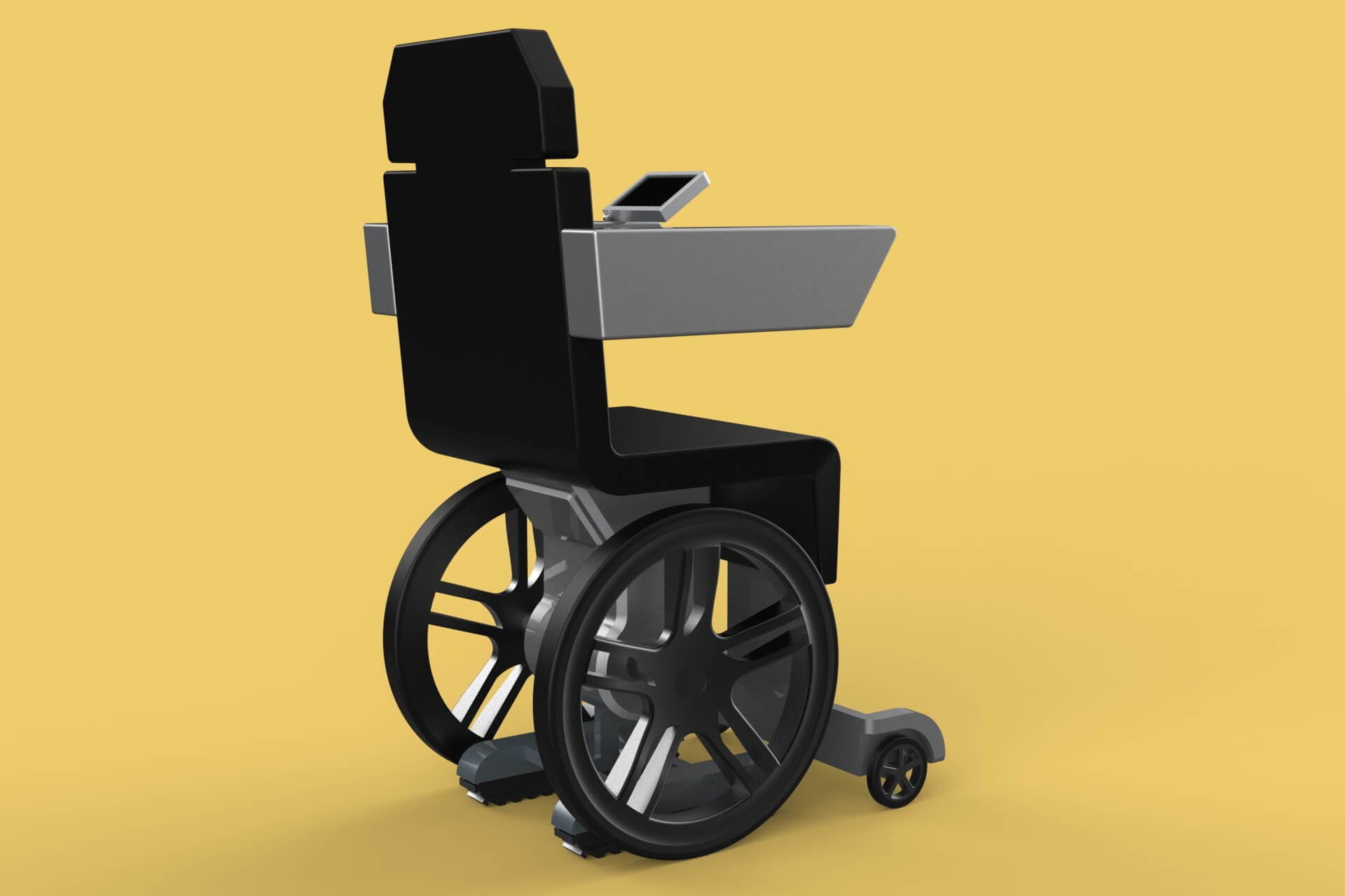 Smart Wheelchair Electric Autonomous Robot Climbing Stairs - 3D Model ...