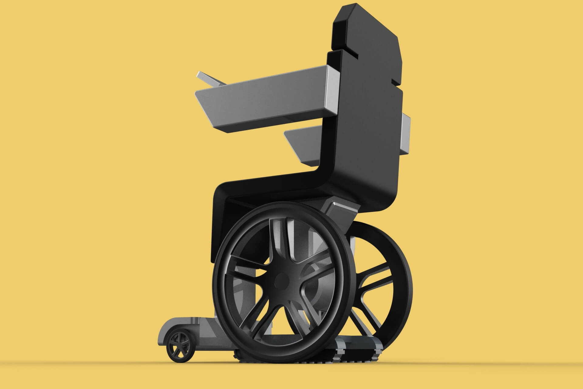 Smart Wheelchair Electric Autonomous Robot Climbing Stairs - 3D Model ...