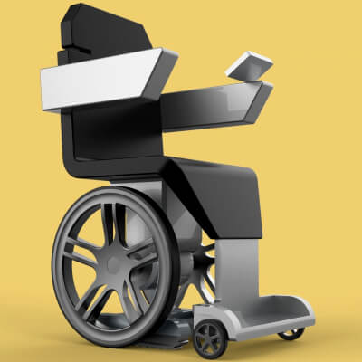 Smart Wheelchair Electric Autonomous Robot Climbing Stairs - 3D Model ...