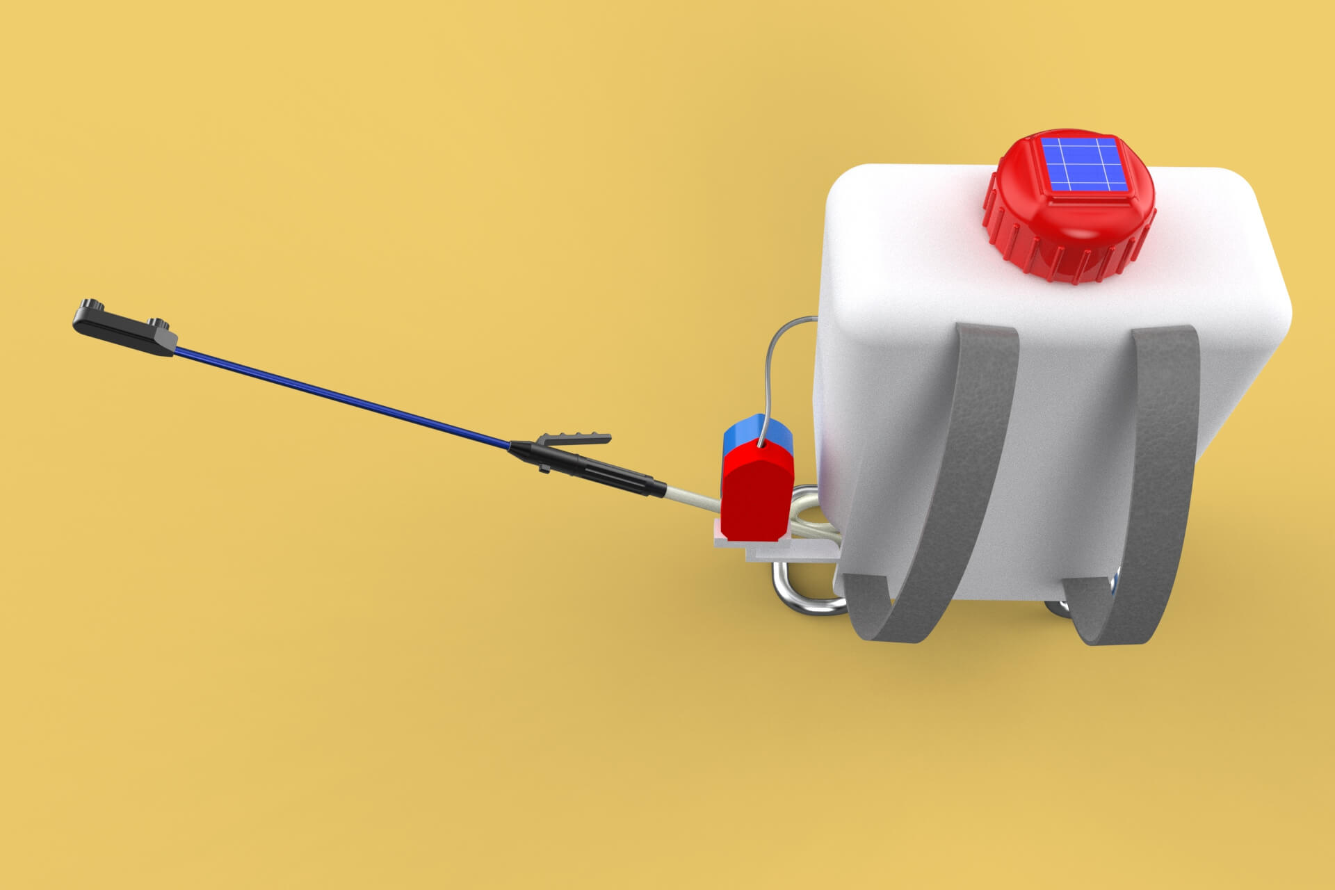 Solar Cell Electric Knapsack Sprayer Tank Pump Motor Battery - 3D Model ...