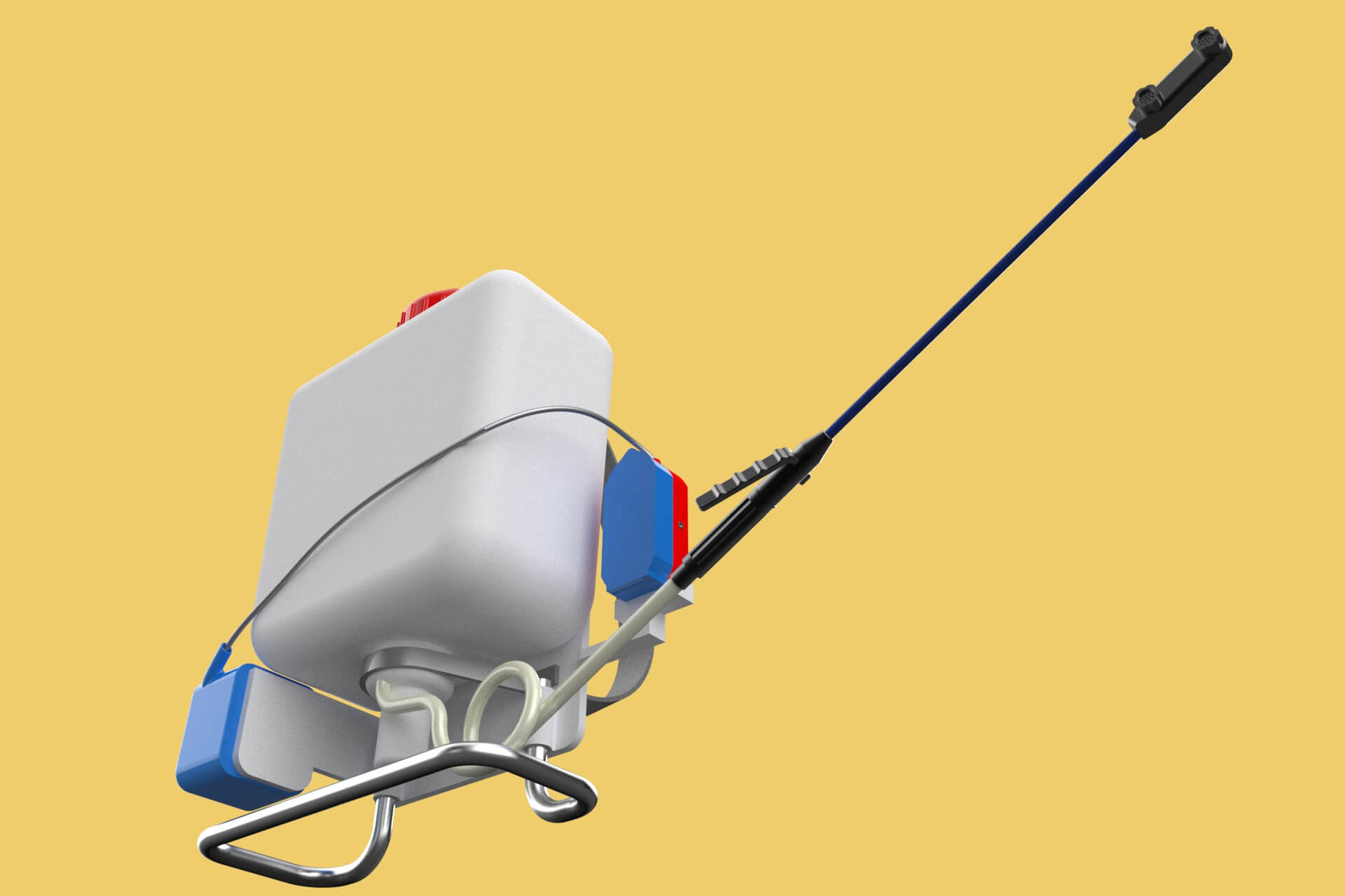 Solar Cell Electric Knapsack Sprayer Tank Pump Motor Battery - 3D Model ...