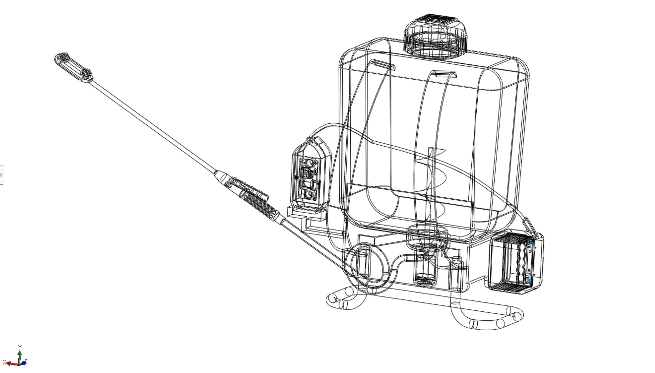 Solar Cell Electric Knapsack Sprayer Tank Pump Motor Battery - 3D Model ...
