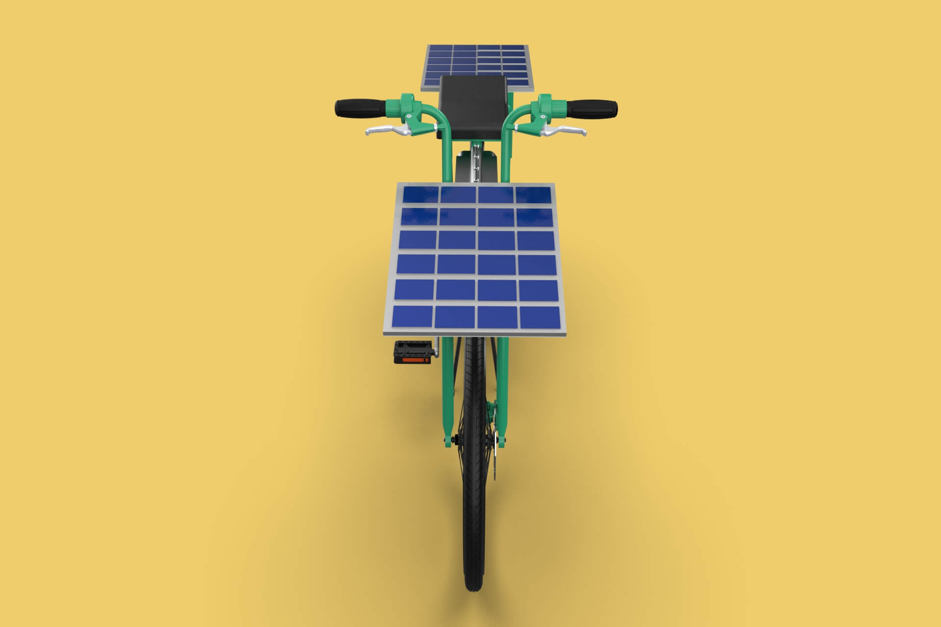 Solar Cell Panel Ebike Electric Bike Bicycle - 3D Model by surf3d