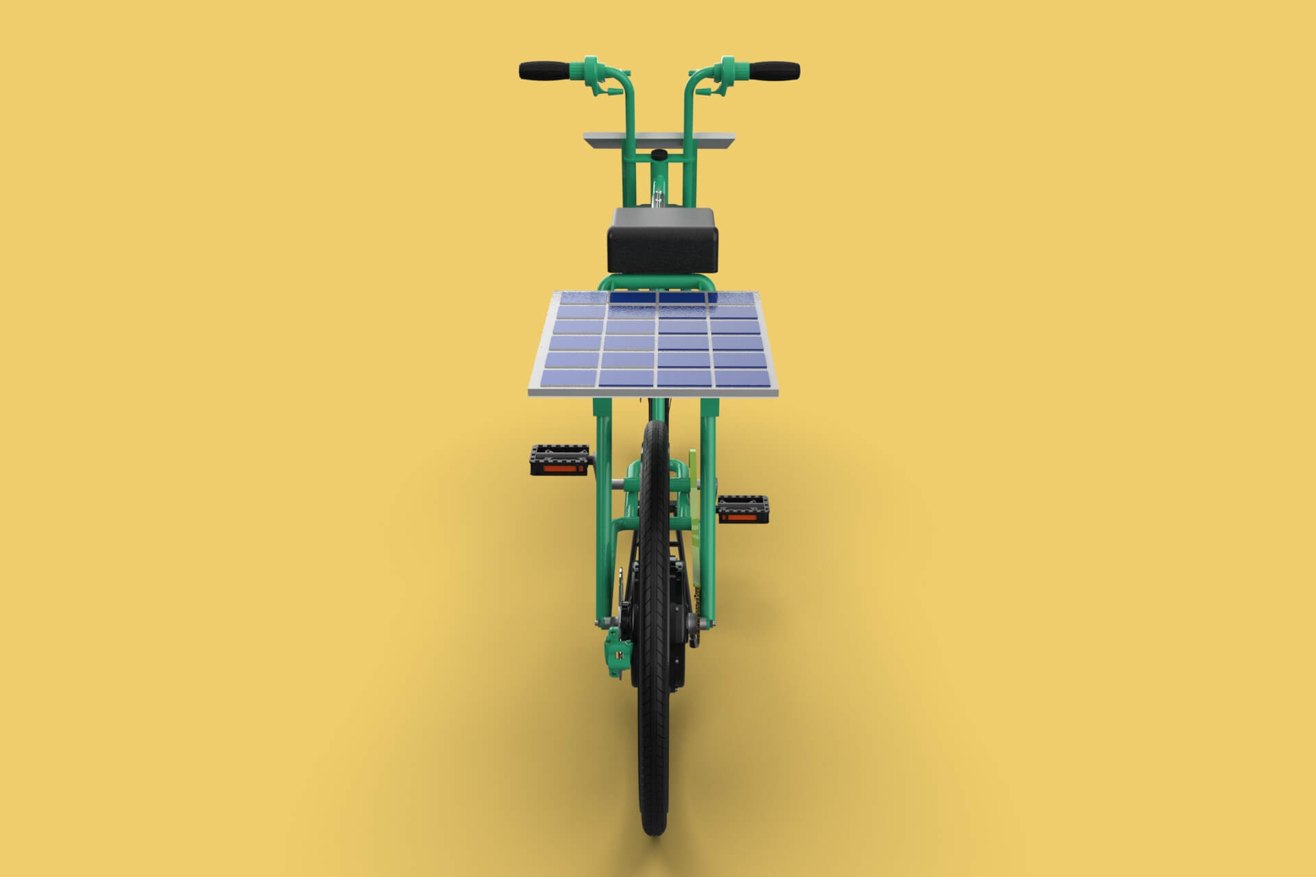 Solar Cell Panel Ebike Electric Bike Bicycle - 3D Model by surf3d